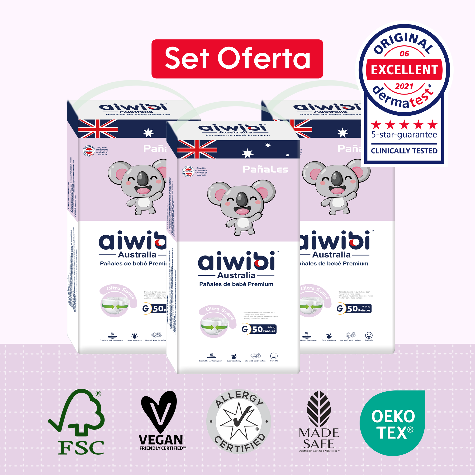 Pañales Premium Aiwibi Talla G | Ecológicos y Suaves | Hipoalergénicos ...
